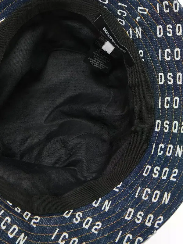 Dsquared2 Logo Print Denim Hat