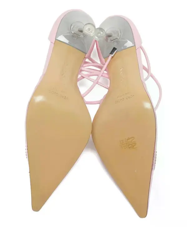 Mach & Mach 100mm Pointed-toe Crystal-embellishment Pumps - Pink