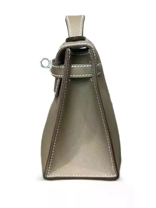 Hermès Kelly Pochette Swift Palladium-hardware Clutch - Brown