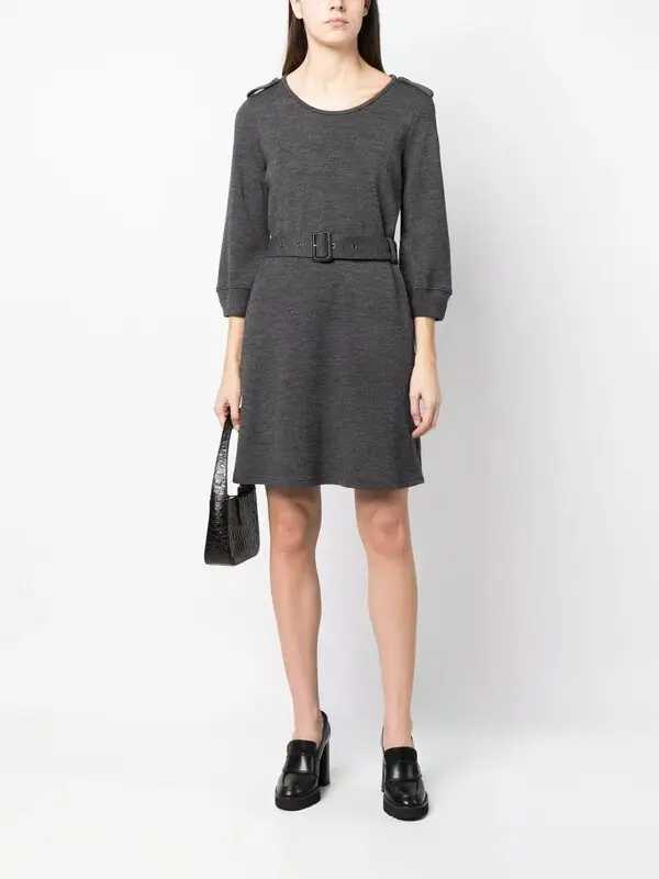 Burberry 2010s Belted Wool Dress