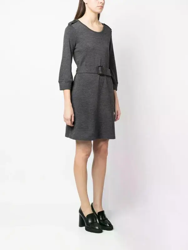 Burberry 2010s Belted Wool Dress