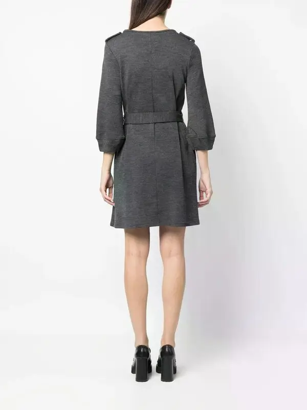 Burberry 2010s Belted Wool Dress
