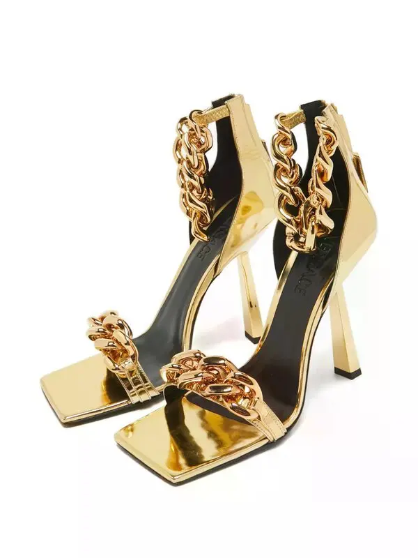 Versace Chain-detail Heeled Sandals