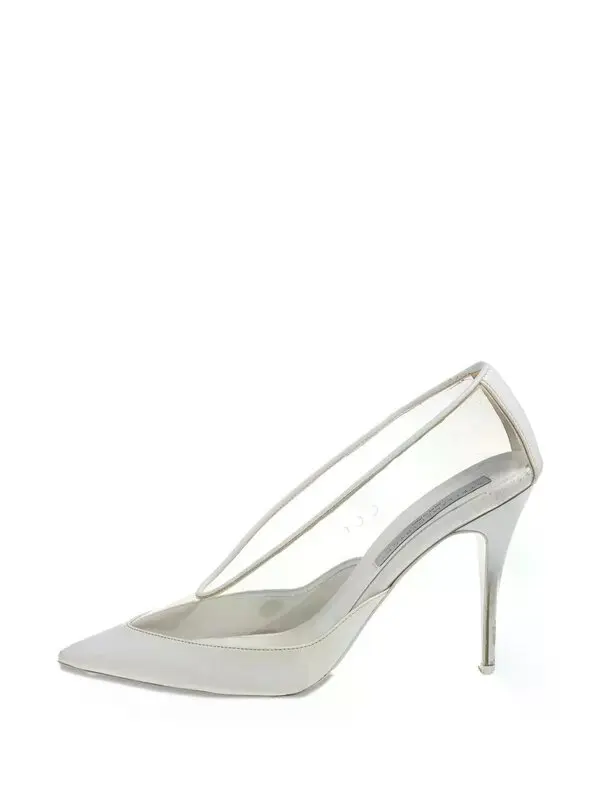 Stella McCartney 110mm Leather-panel Pumps - White