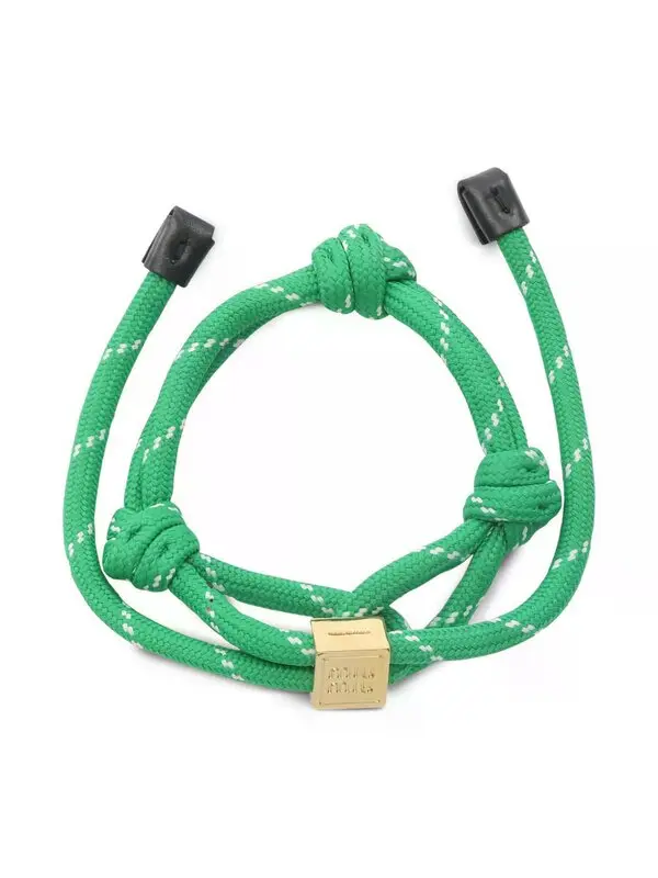 Miu Miu Logo-charm Bracelet - Green