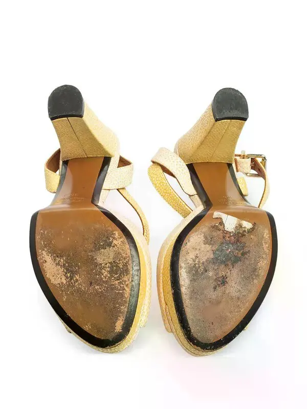 Fendi 90mm Leather Platform Sandals