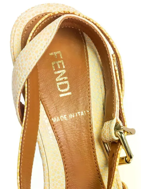 Fendi 90mm Leather Platform Sandals