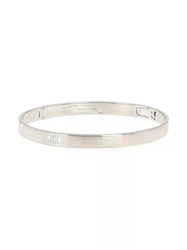 Hermès H D'ancre Diamond Bracelet - Silver