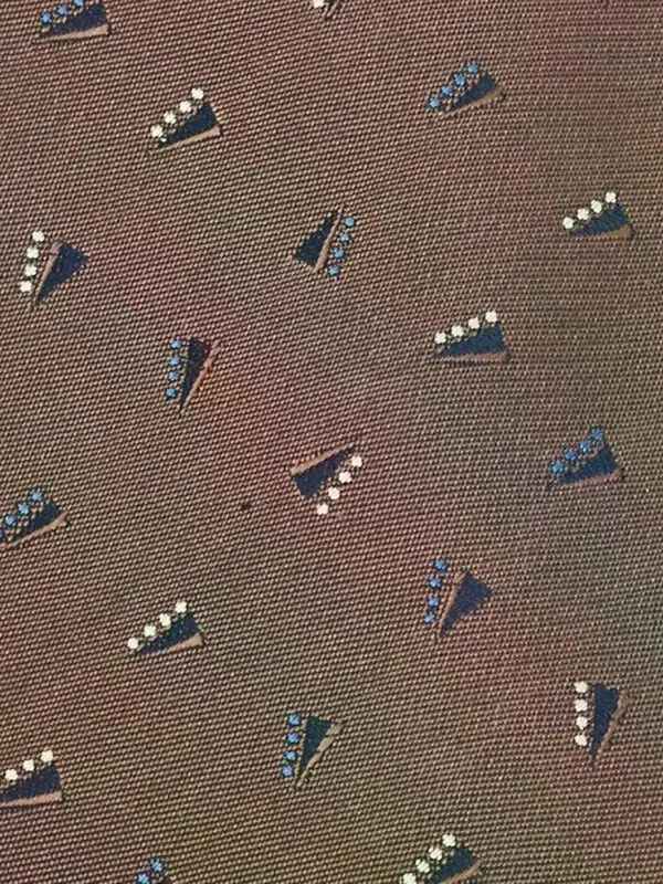 Giorgio Armani Geometric-pattern Silk Tie - Brown