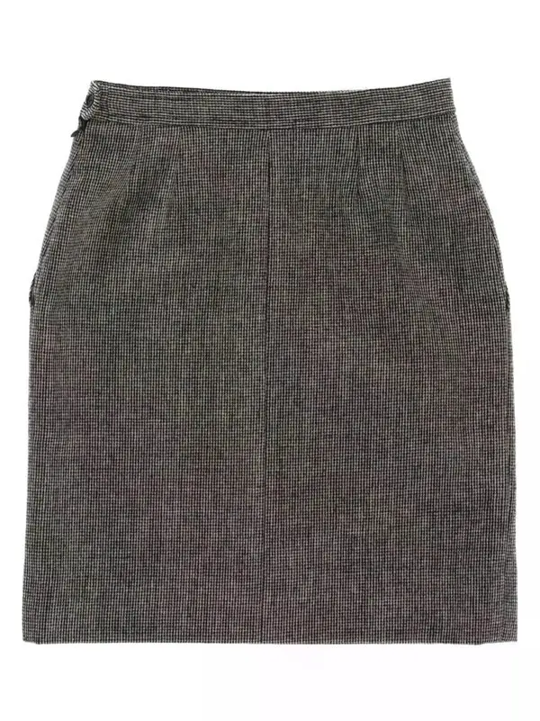 Saint Laurent 1980s Wool Pencil Skirt