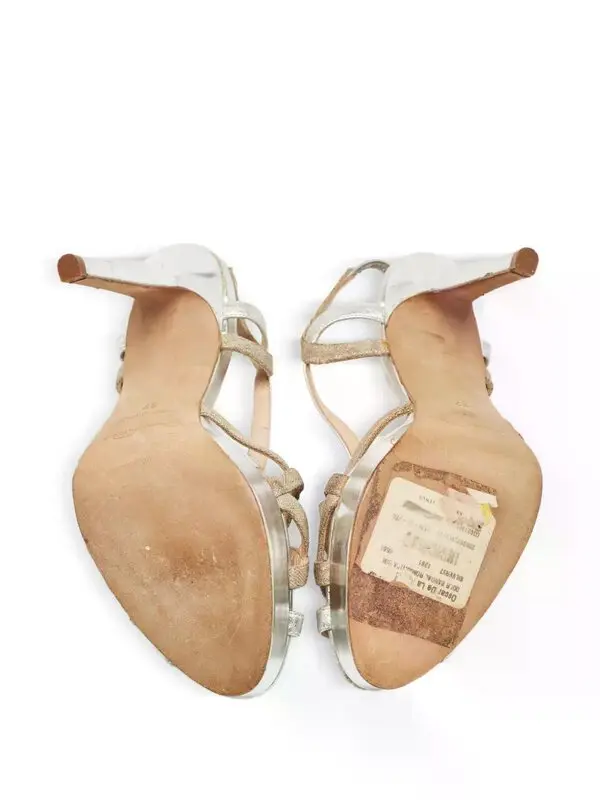 Oscar De La Renta 125mm Metallic Leather Sandals