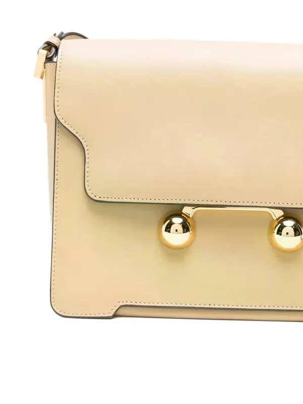 Marni Leather Crossbody Bag With Spherical Embellishments - Neutrals
