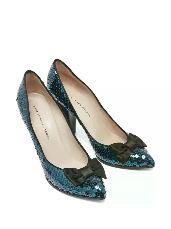 Marc Jacobs Vintage 100mm Sequinned Bow-detail Pumps
