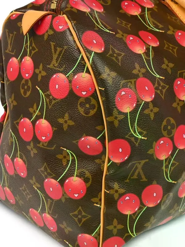 LOUIS VUITTON Monogram Cherry Keepall 45 Duffle Handbag - Brown