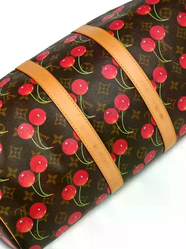 LOUIS VUITTON Monogram Cherry Keepall 45 Duffle Handbag - Brown