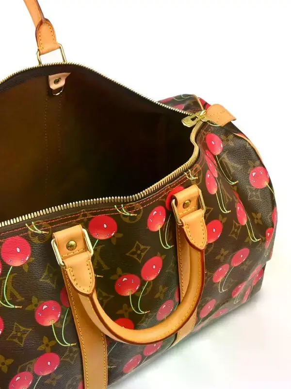 LOUIS VUITTON Monogram Cherry Keepall 45 Duffle Handbag - Brown