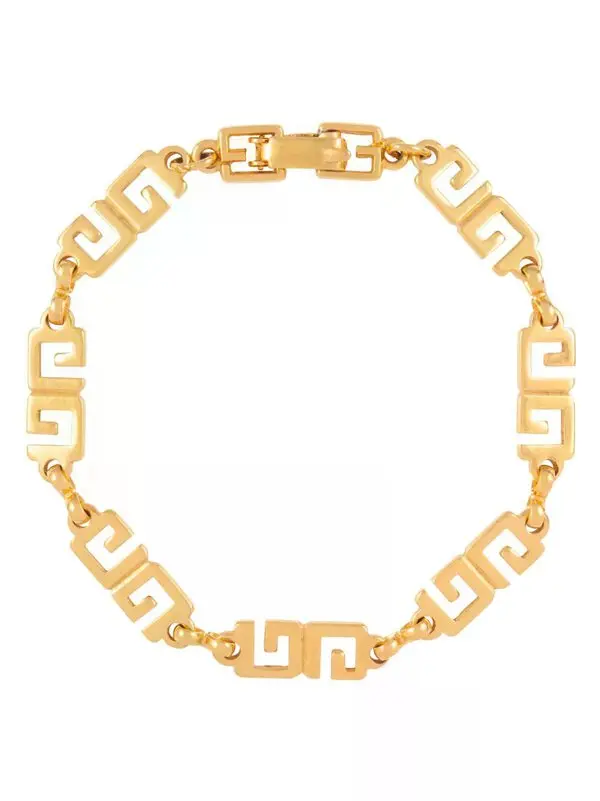 Givenchy 1980s Square G Link Bracelet - Gold
