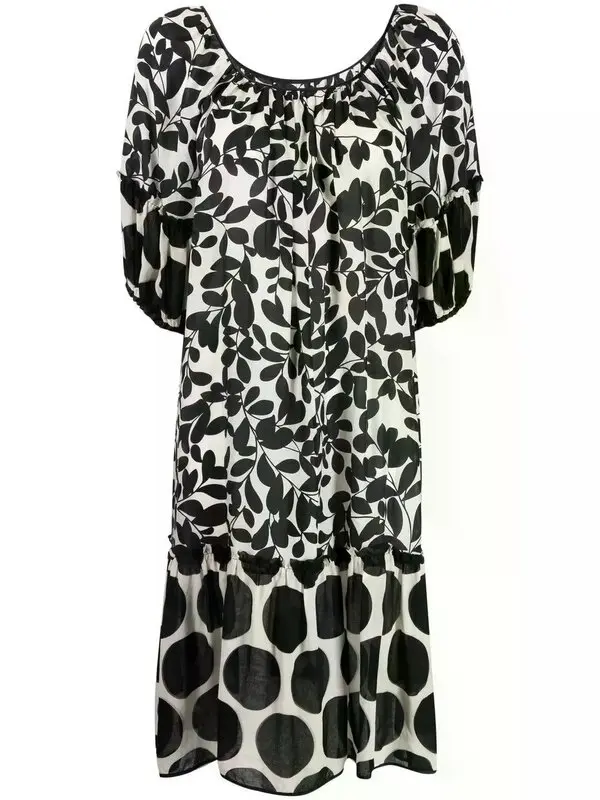 Dolce & Gabbana 2000s Graphic Print Silk Dress