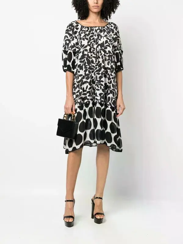 Dolce & Gabbana 2000s Graphic Print Silk Dress