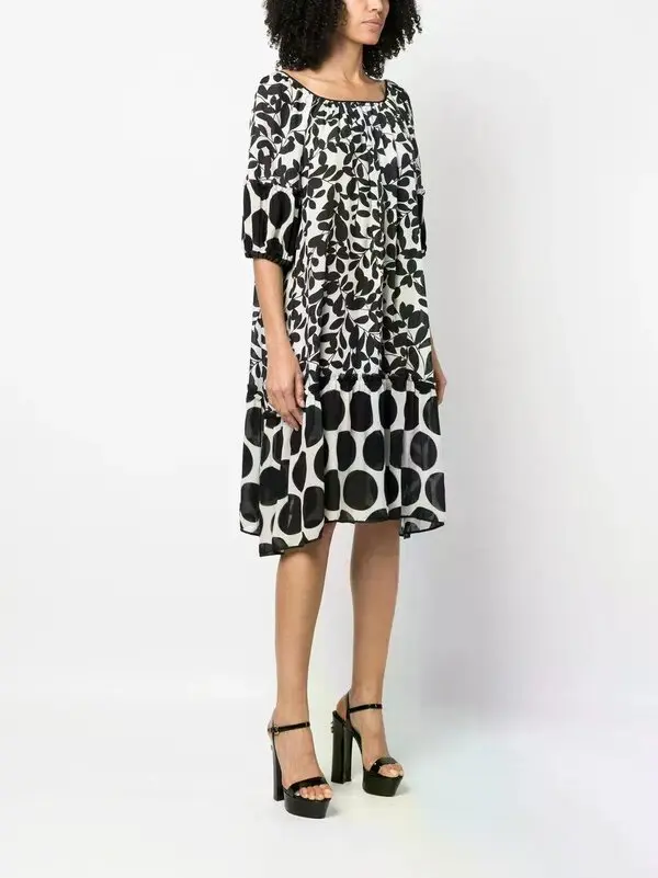 Dolce & Gabbana 2000s Graphic Print Silk Dress