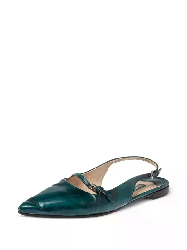 Prada Leather Flat Pumps