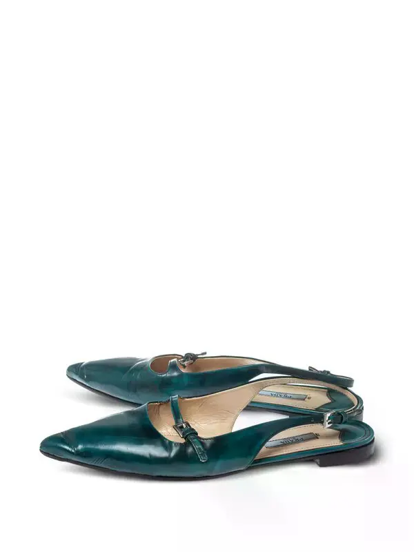 Prada Leather Flat Pumps