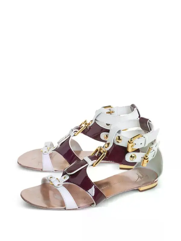 GIUSEPPE ZANOTTI Buckle-embellished Sandals - White