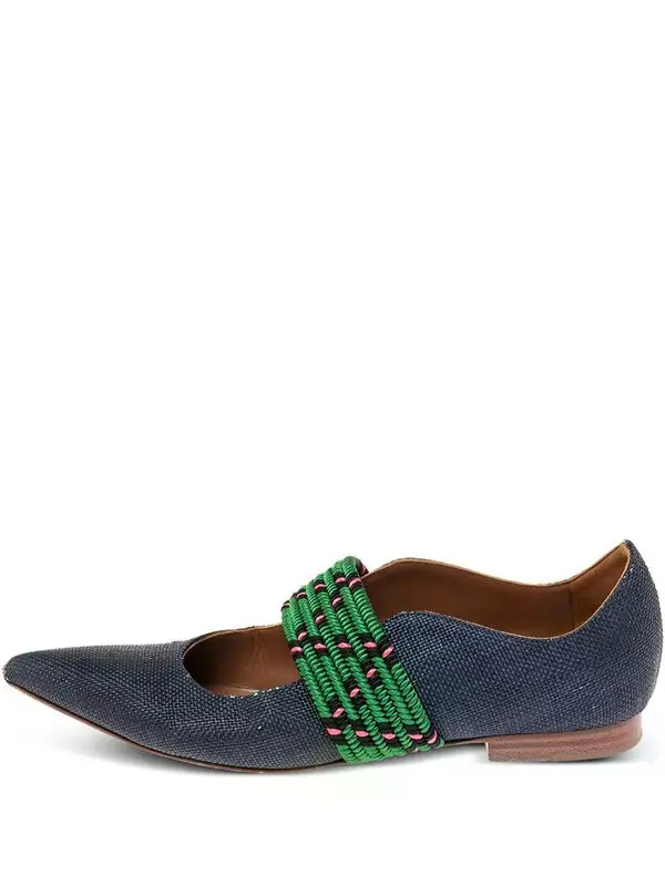 MALONE SOULIERS Braided-strap Ballet Flats