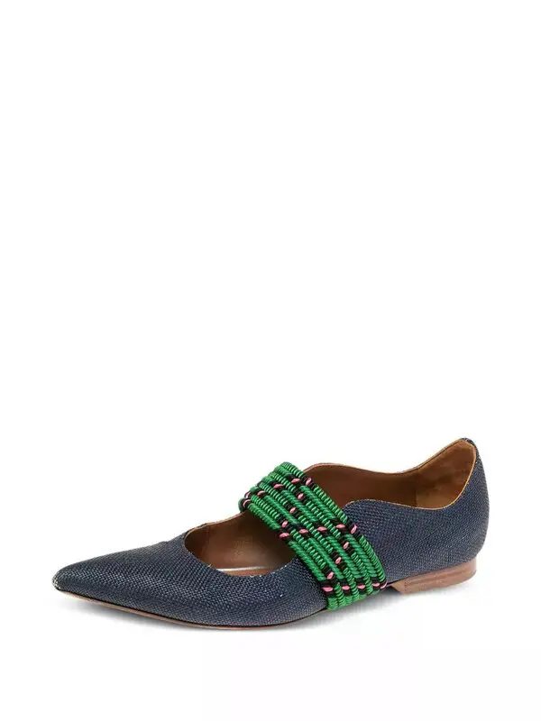 MALONE SOULIERS Braided-strap Ballet Flats