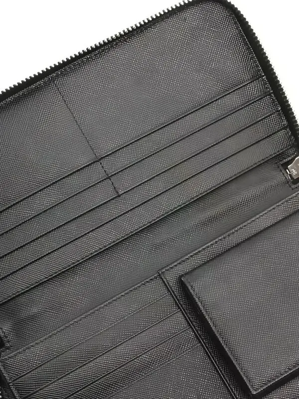 Prada 2000s Zippy Logo-embossed Wallet