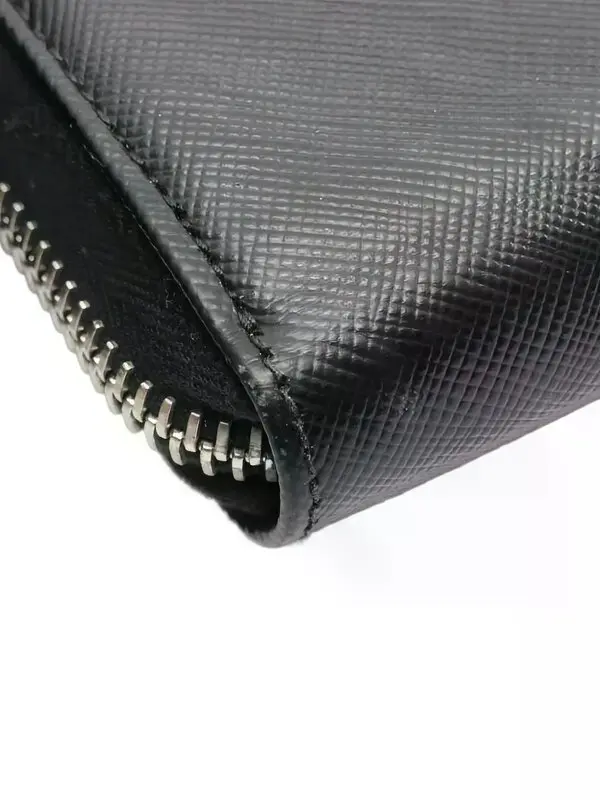 Prada 2000s Zippy Logo-embossed Wallet