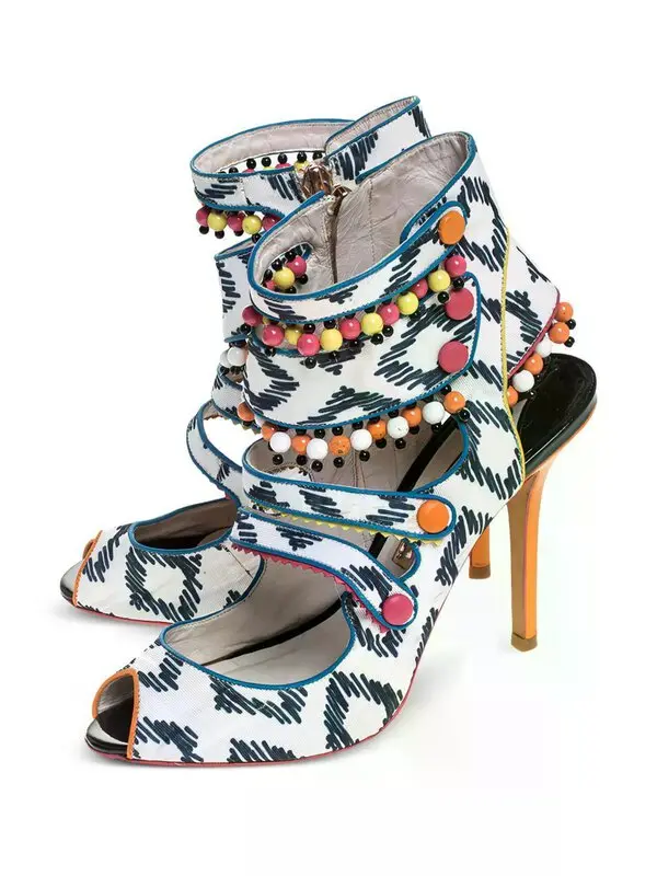 SOPHIA WEBSTER 110mm Beaded Caged Sandals