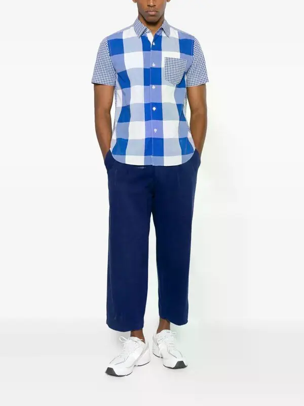 GANRYU COMME DES GARCONS 2019 Check-pattern Short-sleeve Shirt