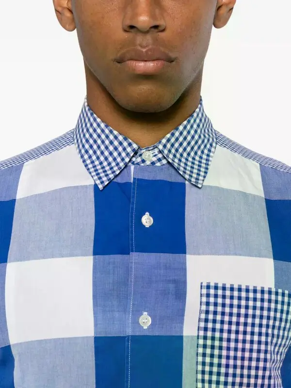 GANRYU COMME DES GARCONS 2019 Check-pattern Short-sleeve Shirt