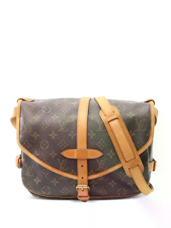 LOUIS VUITTON Monogram Saumur Shoulder Bag - Brown