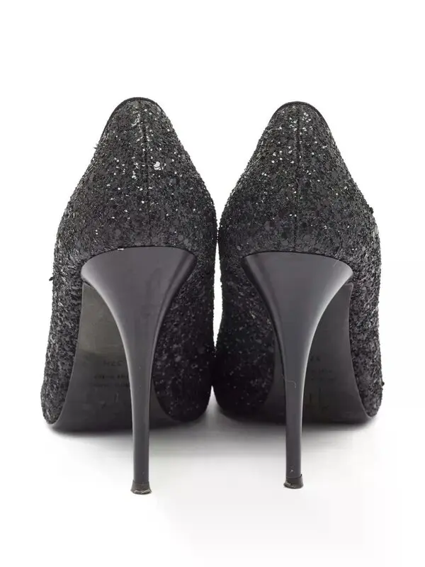 GIUSEPPE ZANOTTI 100mm Glitter Peep-toe Pumps