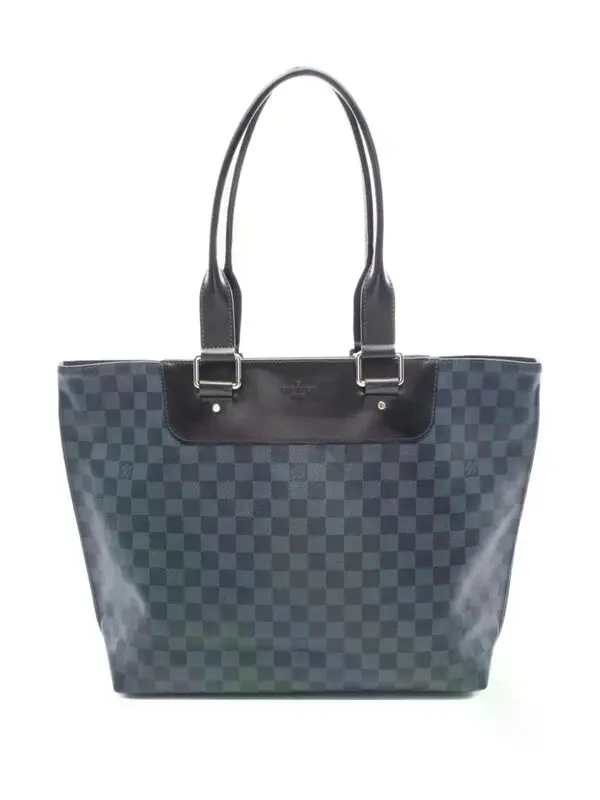 LOUIS VUITTON 2016 Hippopotamus Voyage Damier Tote Bag - Blue