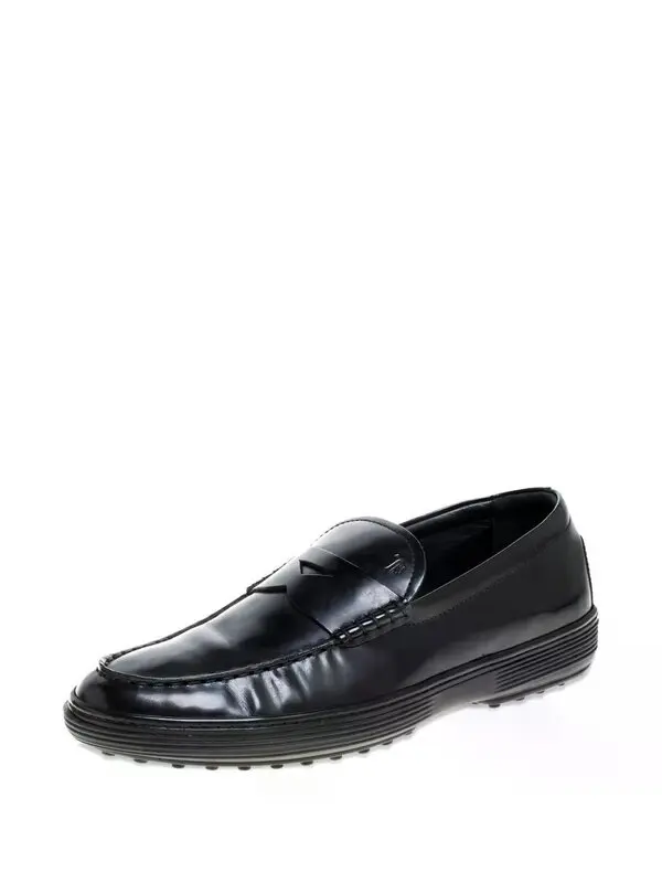 TOD'S Patent Leather Penny Keeper Loafers