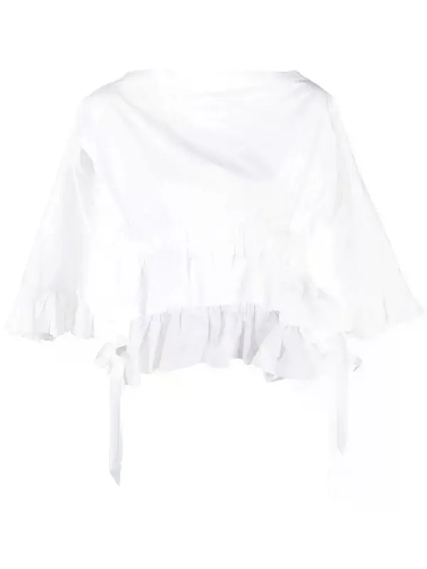 Comme Des Garçons 2010s Draped Ruffled Blouse