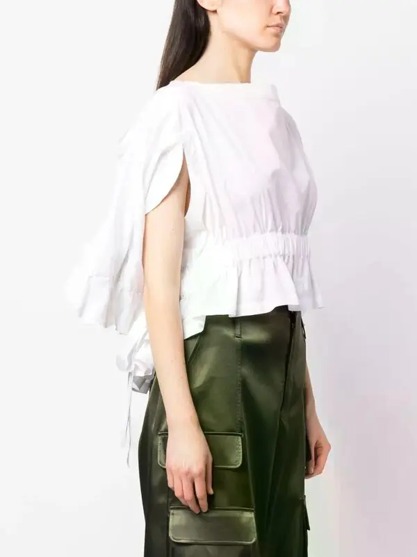 Comme Des Garçons 2010s Draped Ruffled Blouse