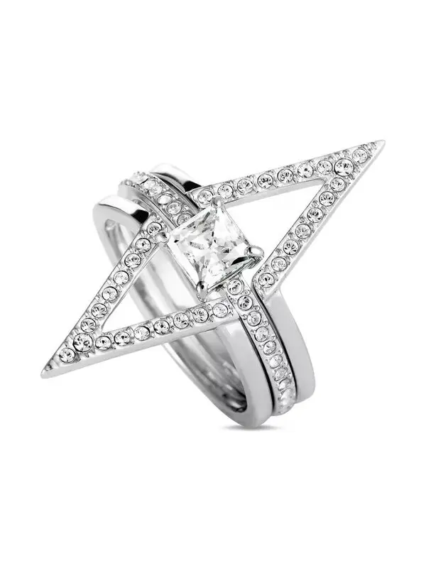 SWAROVSKI Platinum Funk Ring Set - Silver