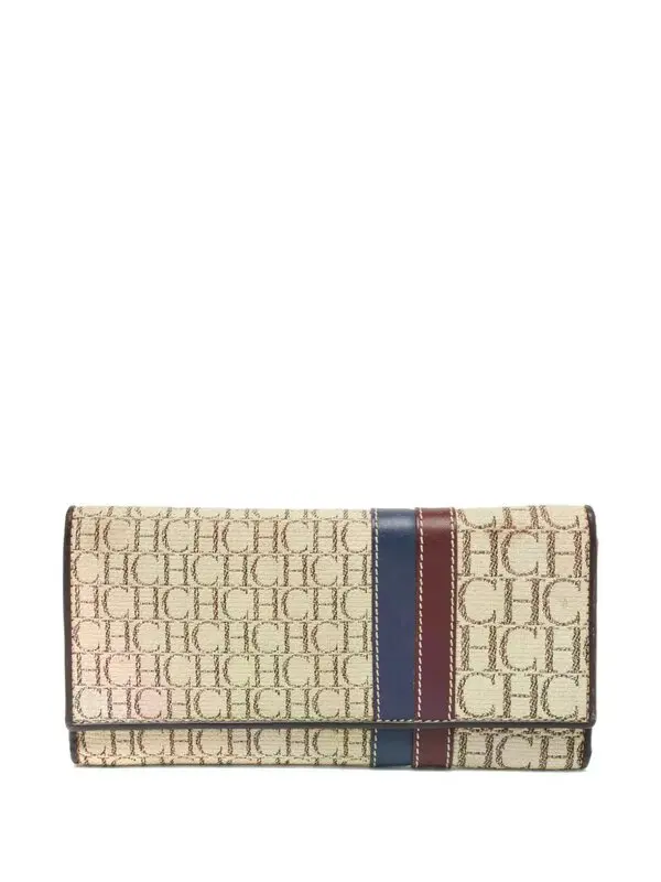 Carolina Herrera Monogram-pattern Wallet - Neutrals