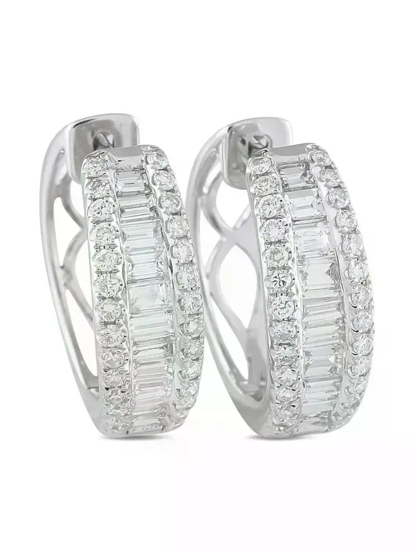 LB EXCLUSIVE 18k White Gold 1.65 Tcw Diamond Earrings - Silver