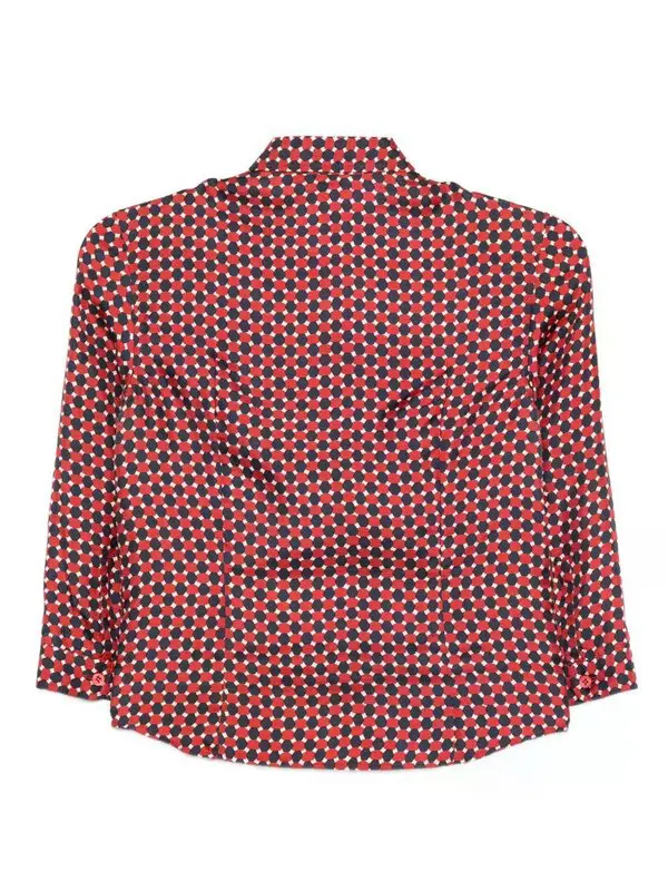 Prada 2000s Geometric-print Silk Shirt