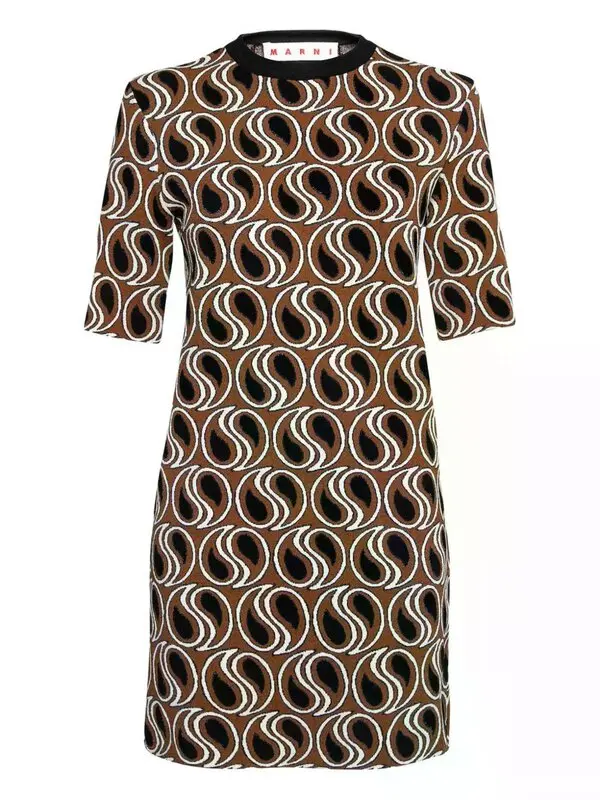 Marni Paisley-jacquard Mini Dress