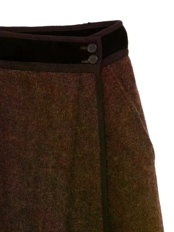 Saint Laurent 1970s Wool A-line Skirt