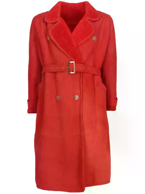 Valentino Garavani 1980s Shearling Double-breasted Coat