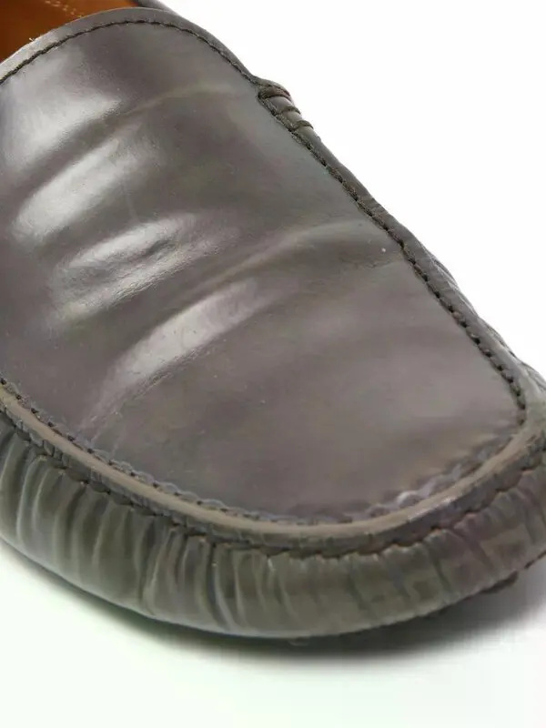 TOD'S Pebble-leather Detail Loafers - Brown