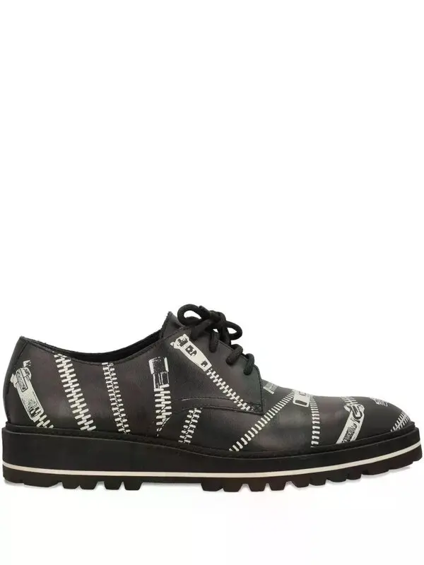 Moschino Zip-print Derby Shoes