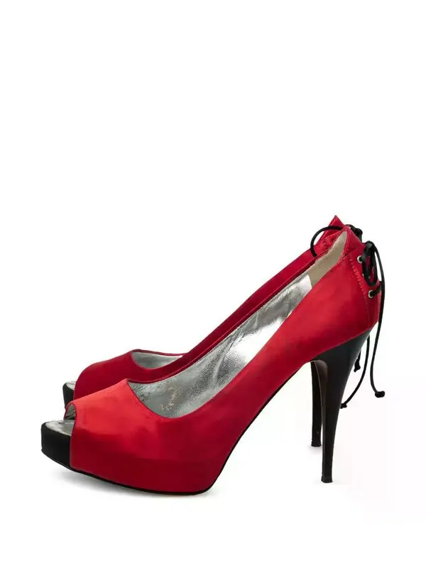 GIUSEPPE ZANOTTI 110mm Satin Pumps - Red